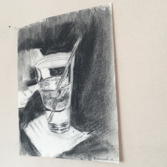 Original Artwork | Wall Decor | Original Graphite Water Glass Drawing ...
